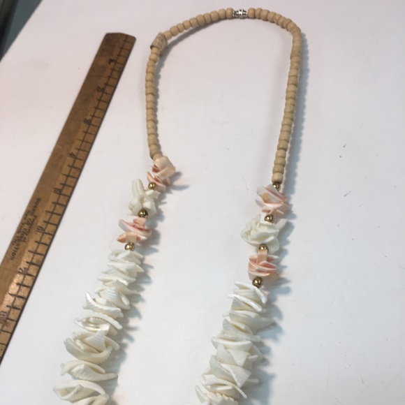 Vintage | Jewelry | Vintage Pukka Shell Wood Necklace | Poshmark